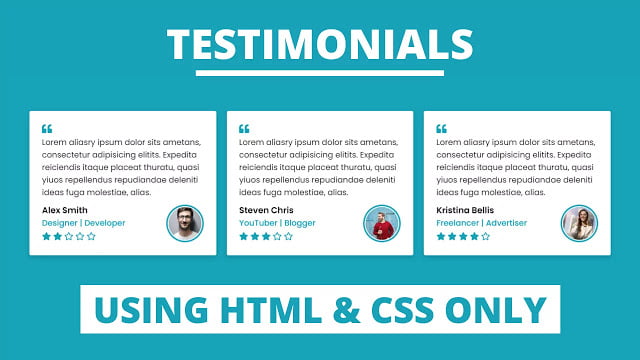 Responsive Testimonials Section Using Only Html And Css