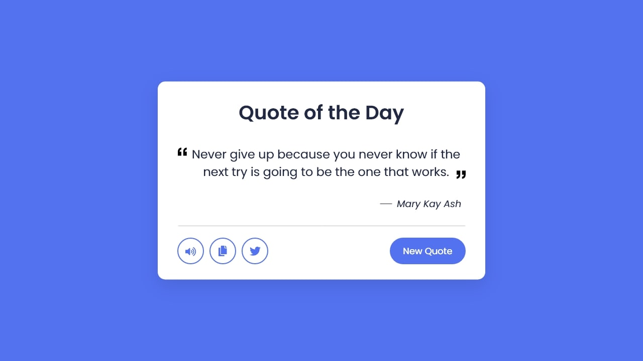 Build A Random Quote Generator In HTML CSS JavaScript