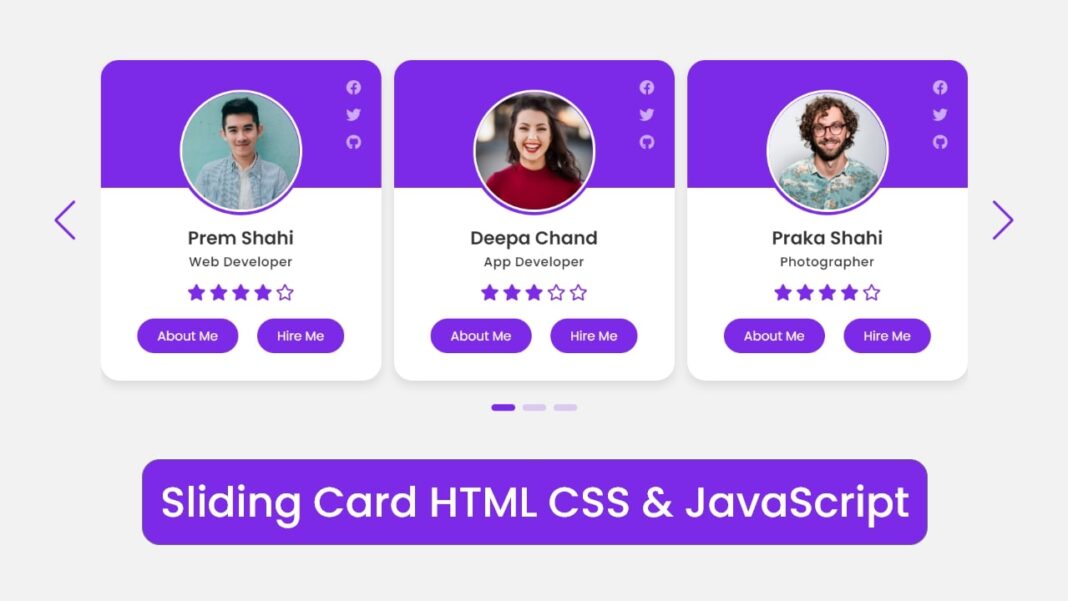 Create Sliding Card in HTML CSS & JavaScript