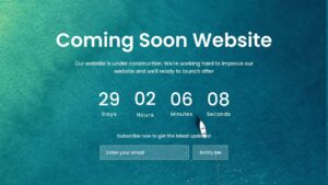 How To Make Coming Soon Website In Html Css Javascript