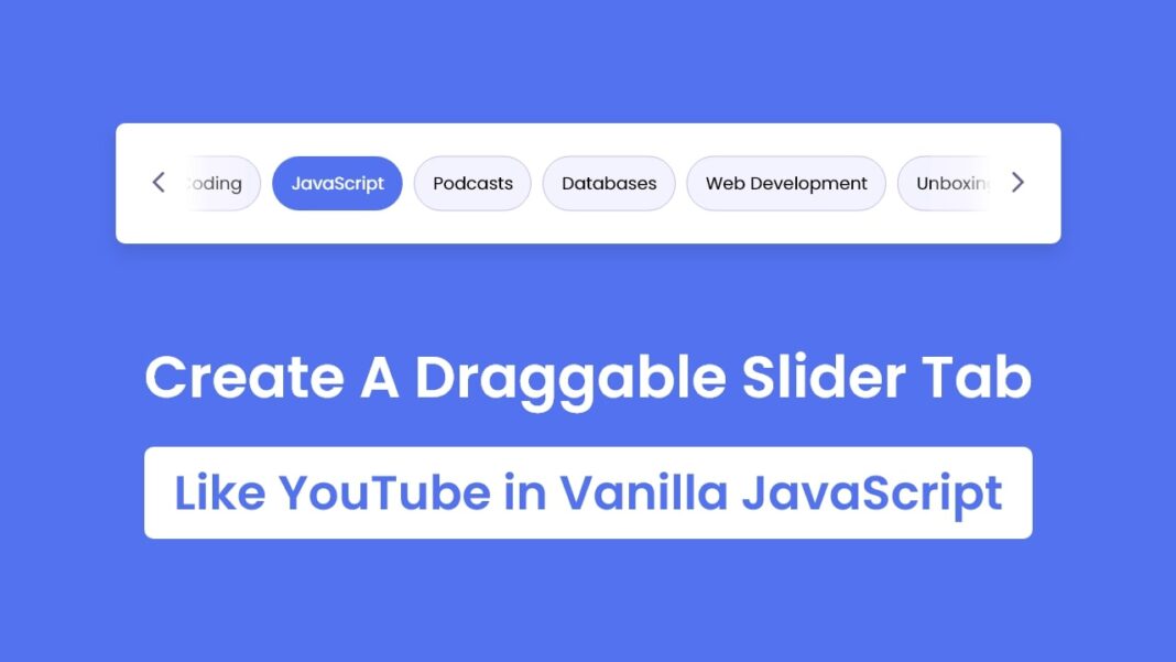Draggable Slider Tabs in HTML CSS & JavaScript