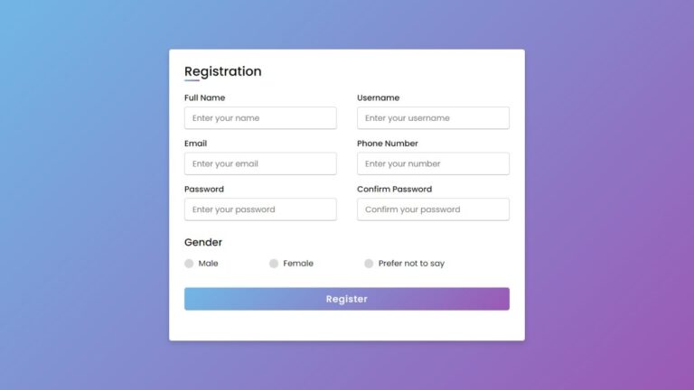 30+ Free Login & Registration Form Templates in HTML & CSS