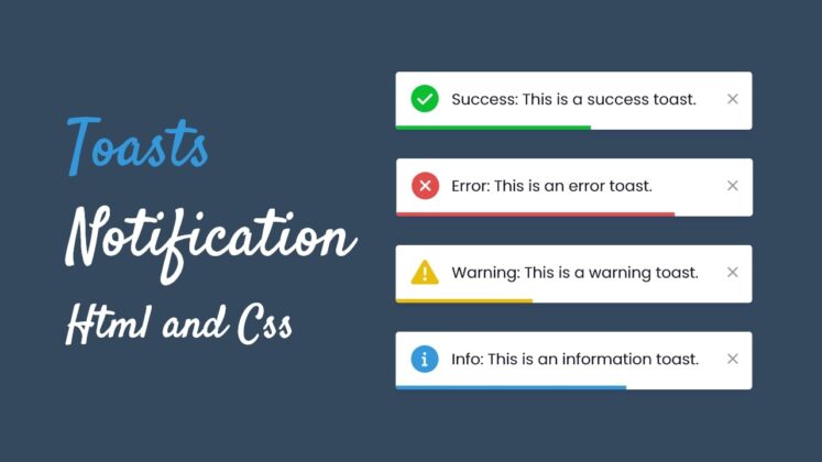 Create A Toast Notification In Html Css And Javascript