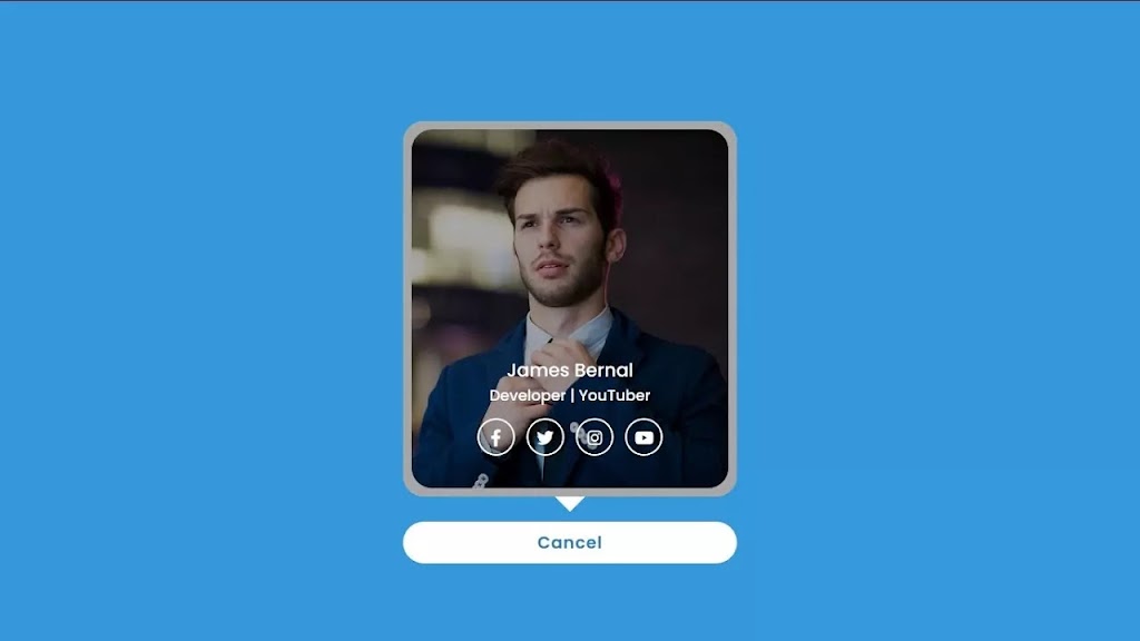 Animated Profile Card Design using HTML & CSS