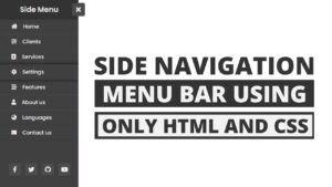 Top 15+ Sidebar Menu Templates in HTML CSS & JavaScript