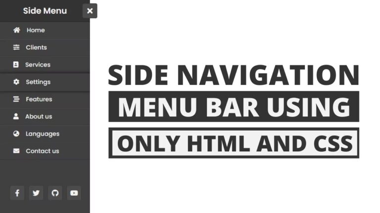 Top 15+ Sidebar Menu Templates in HTML CSS & JavaScript