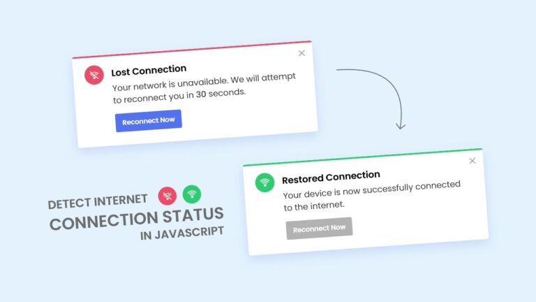 How To Check Internet Connection In Html Css And Javascript