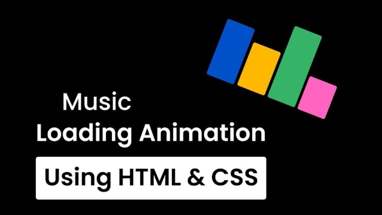 Create a Music Loading Animation in HTML & CSS