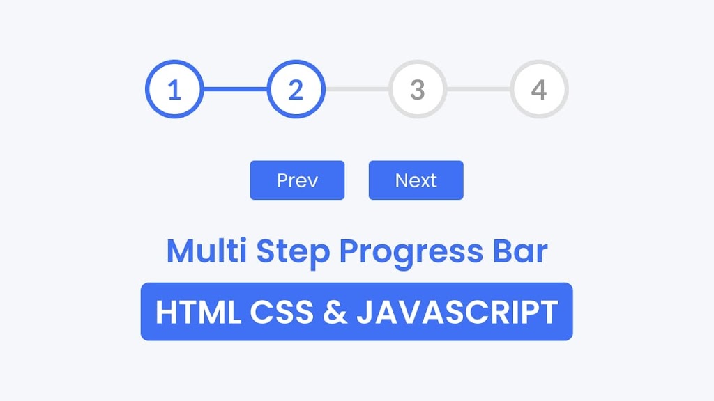 Multi Step Progress Bar In HTML CSS JavaScript