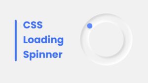 Neumorphism Loading Spinner in HTML & CSS