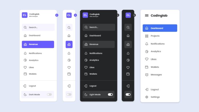 Top 15+ Sidebar Menu Templates in HTML CSS & JavaScript