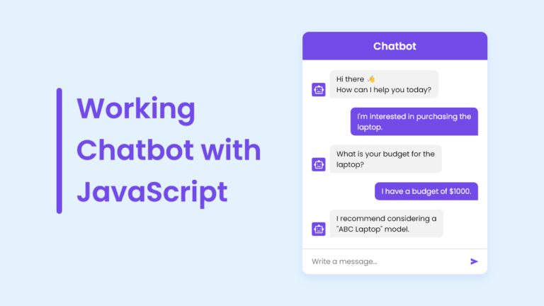 How to Create Working Chatbot in HTML CSS and JavaScript