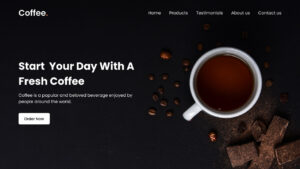 Create A Responsive Coffee Website in HTML and CSS