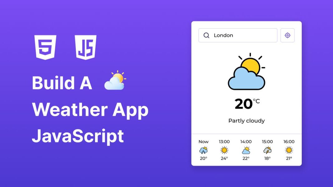 ⛅ Build A Weather App in HTML CSS and JavaScript