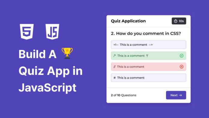 Build A Quiz App With Timer In Html Css And Javascript